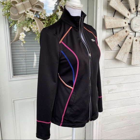 Fila | Jackets & Coats | Fila Black Athletic Reflective Running Jacket ...